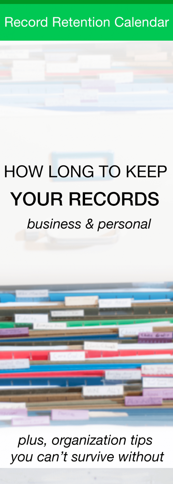 How Long To Keep Records - Personal And Business – MK Library