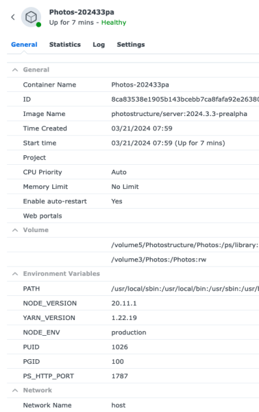 PhotoStructure For Synology Docker Container Manager – MK Library