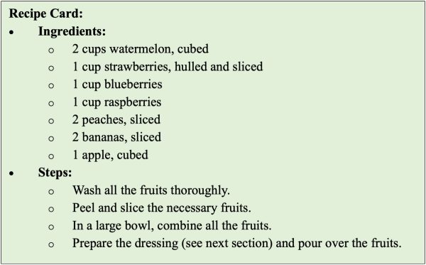 Summer Fruit Salad Recipe: How To Make Fruit Salad – MK Library